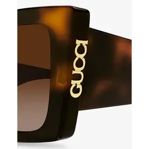 Gucci Butterfly-frame Acetate Sunglasses