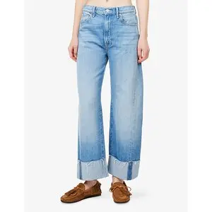MOTHER The Halfpipe Ankle Cuff Barrel Leg Denim Jeans