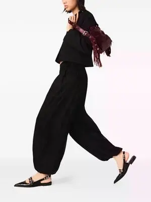 Maje Metallic Pleated Trousers