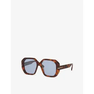 Fendi Selleria Square-frame Tortoiseshell Sunglasses