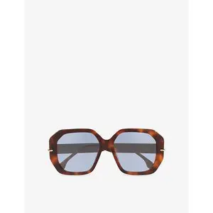Fendi Selleria Square-frame Tortoiseshell Sunglasses