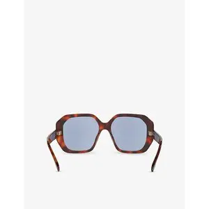 Fendi Selleria Square-frame Tortoiseshell Sunglasses