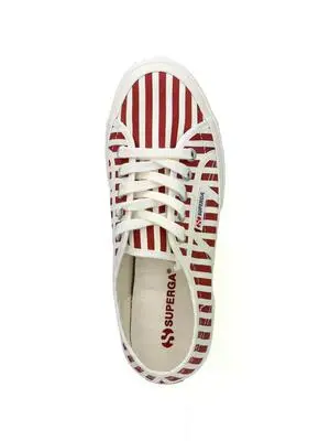 Superga 2750 Striped Lace-up Sneakers - Red