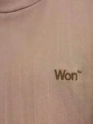 WON HUNDRED Logo-detail T-shirt - Neutrals
