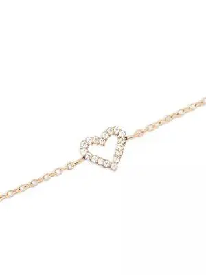DANIEL WELLINGTON Gold Tone Heart Motif Chain Bracelet - Pink