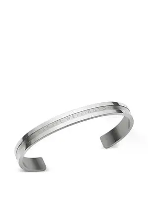 DANIEL WELLINGTON Engraved Logo Open Cuff Bracelet - Silver