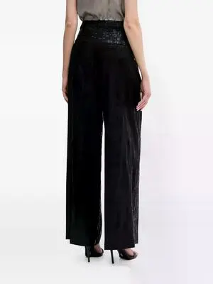 SILVIAN HEACH Textured Wide-leg Trousers