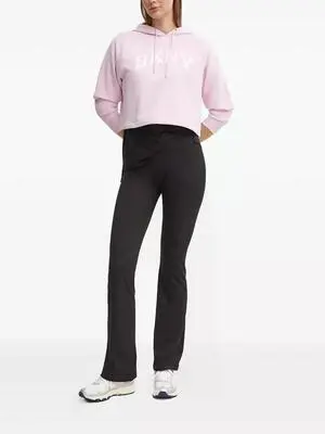Dkny High-waisted Flared Hem Leggings - Black