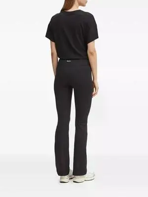Dkny High-waisted Flared Hem Leggings