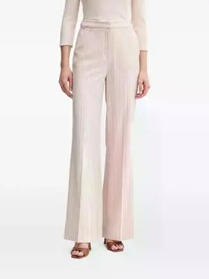 MORGAN Pinstripe Wide Leg Trousers - Neutrals
