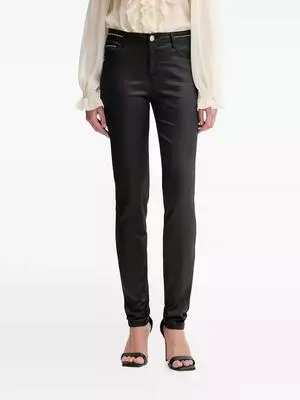 MORGAN Fitted High-waisted Studded Trousers