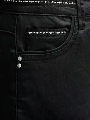 MORGAN Fitted High-waisted Studded Trousers