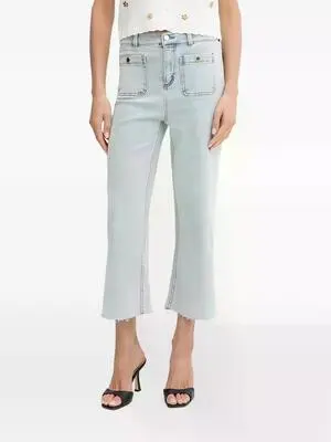 MORGAN Front-pocket Button-fastening Jeans - Blue