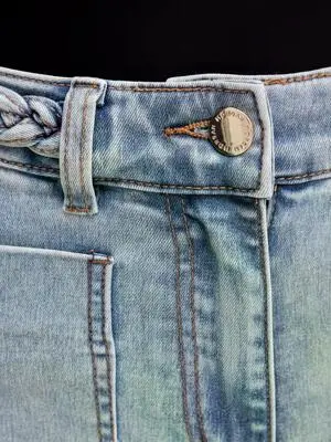 MORGAN Braided Trim Denim Jeans
