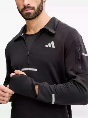 Adidas Half-zip Sweatshirt With Thumb Slots - Black