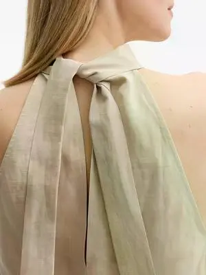 SAMSOE SAMSOE High-neck Sleeveless Top With Tie Detail