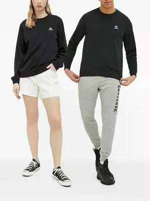CONVERSE Logo Detail Crewneck Sweatshirt - Black