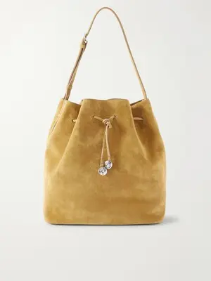 LIFFNER Charm Suede Drawstring Shoulder Bag