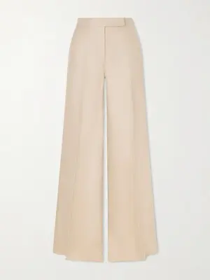 Max Mara Big" Linen Wide-leg Trousers - Neutrals