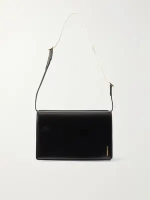 JIL SANDER File Small Leather Shoulder Bag - Black