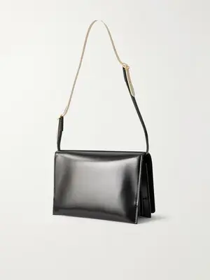 JIL SANDER File Small Leather Shoulder Bag - Black