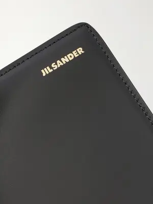 JIL SANDER File Small Leather Shoulder Bag - Black