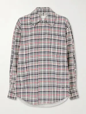Victoria Beckham Checked Cotton And Virgin Wool-blend Cocoon Jacket - Multi