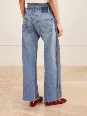 B Sides Double Waistband Rework Wide-leg Jeans