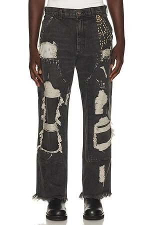 PALY HOLLYWOOD Busted Dbl Knee Jean - Black
