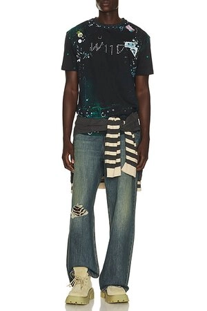 We11Done Trompe-l'oeil Pierced T-shirt