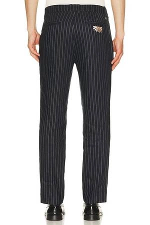 KHALHON Daisy Stripe Linen Trousers