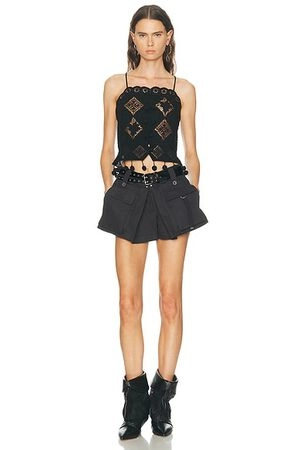 Isabel Marant Étoile Nelssy Embroidered Cotton And Linen Blend Top