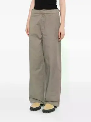 AGNES B. Cotton Straight Trousers
