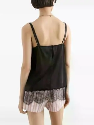 Dolce & Gabbana Silk Satin Camisole With Lace Trim