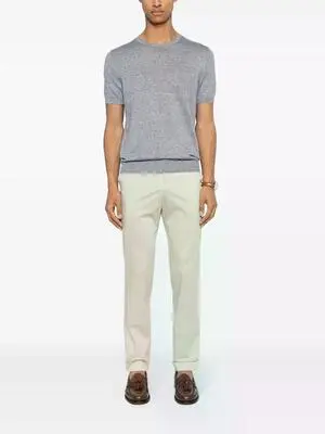 PT TORINO Pressed-crease Slim-fit Tailored Trousers