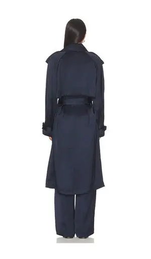 ANINE BING Rickie Maxi Trench - Navy