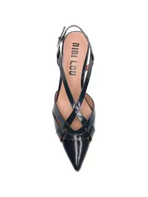 BIBI LOU Nolia Leather Mules - Blue