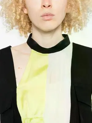 Sacai Paneled Ruffle Blouse