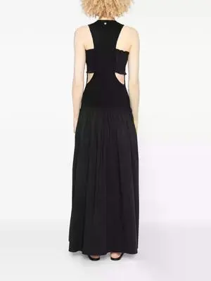 Liu Jo Sleeveless Ribbed-knit Maxi Dress - Black