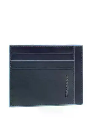 PIQUADRO Slim Leather Cardholder - Blue