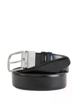 PIQUADRO Leather Belt With Prong Buckle - Blue