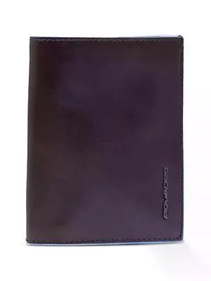 PIQUADRO Vertical Trifold Leather Wallet - Brown