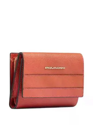 PIQUADRO Small Leather Trifold Wallet