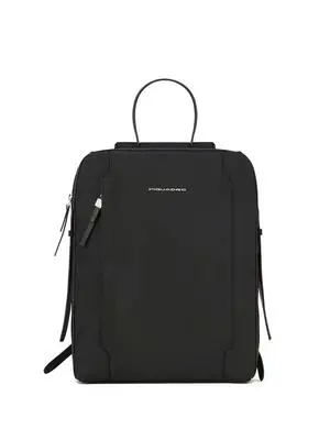 PIQUADRO Leather Backpack - Black