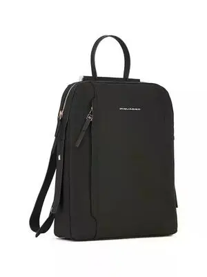 PIQUADRO Leather Laptop Backpack With Top Handle