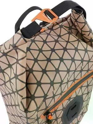 PIQUADRO Watertight Roll-top Backpack With Geometric Print