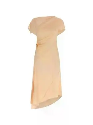 Victoria Beckham Twisted Detail Asymmetric Dress - Neutrals