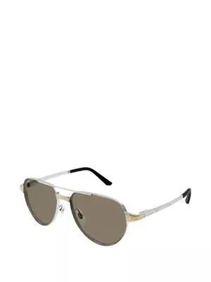 Cartier Tone Pilot Frame Sunglasses