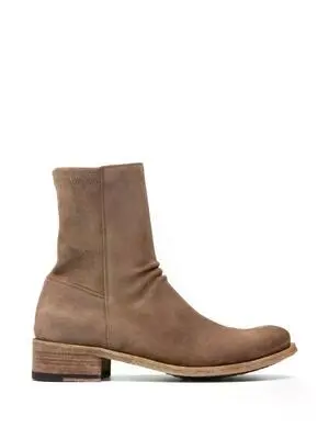 Officine Creative Lison 041 Suede Ankle Boots - Neutrals