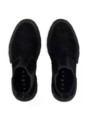 Hogan Elastic Suede Ankle Boots